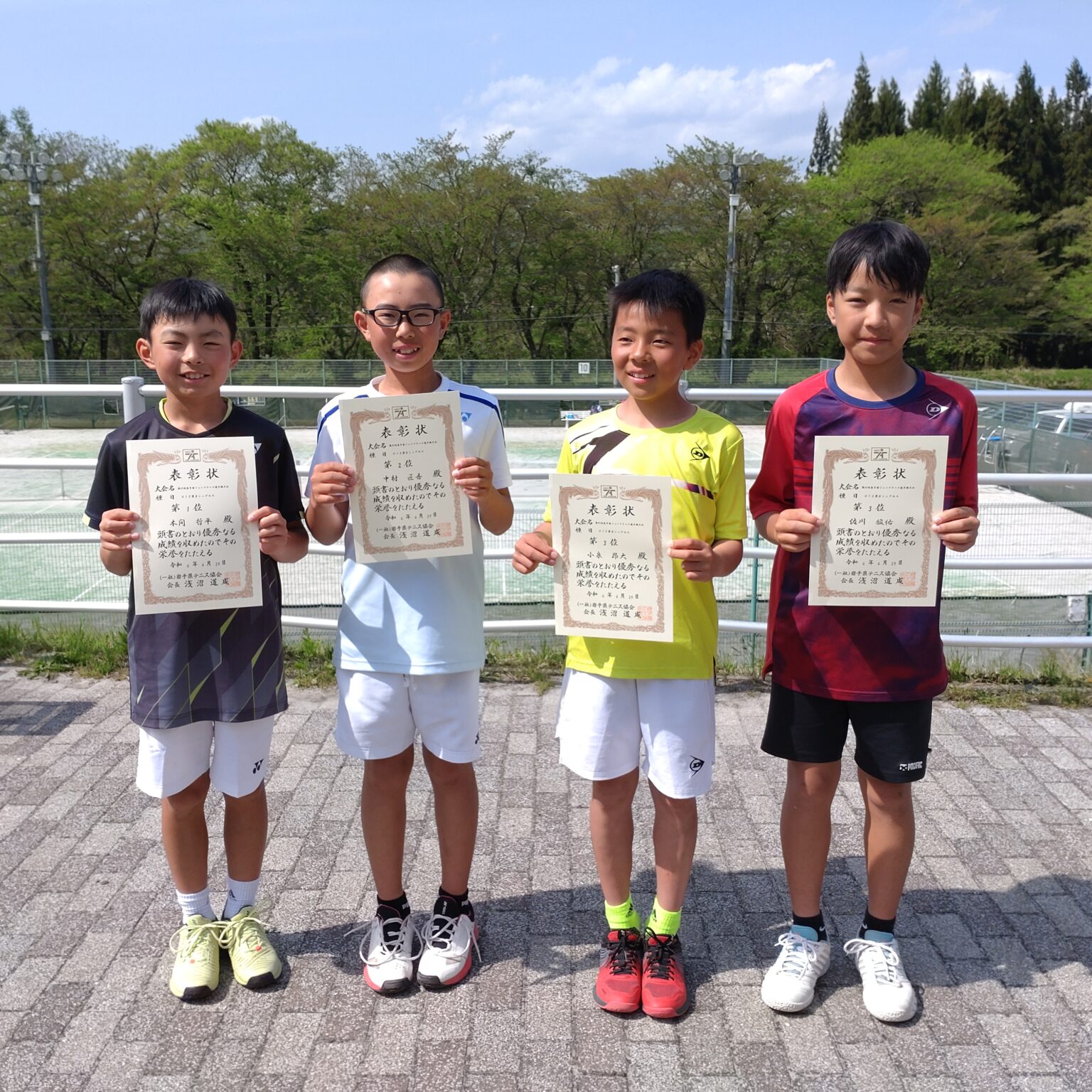 令和6年度岩手県ジュニアテニス選手権大会U12・14 大会結果 | 一般社団法人岩手県テニス協会